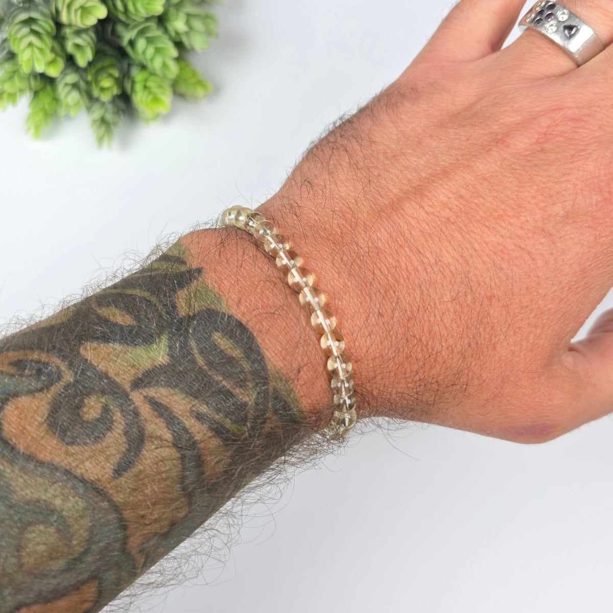 Libyan Desert Glass 6mm Bead Bracelet 6"-7" — InnerVision Crystals